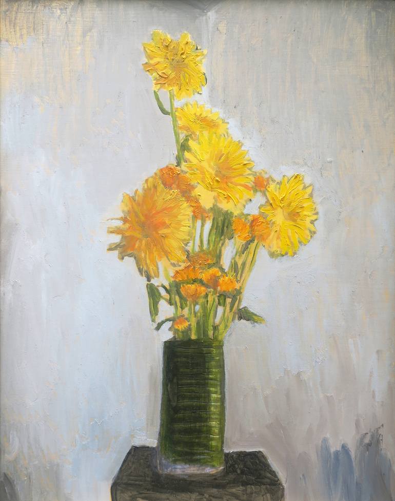 Sunflowers Painting by David Kleiner | Saatchi Art