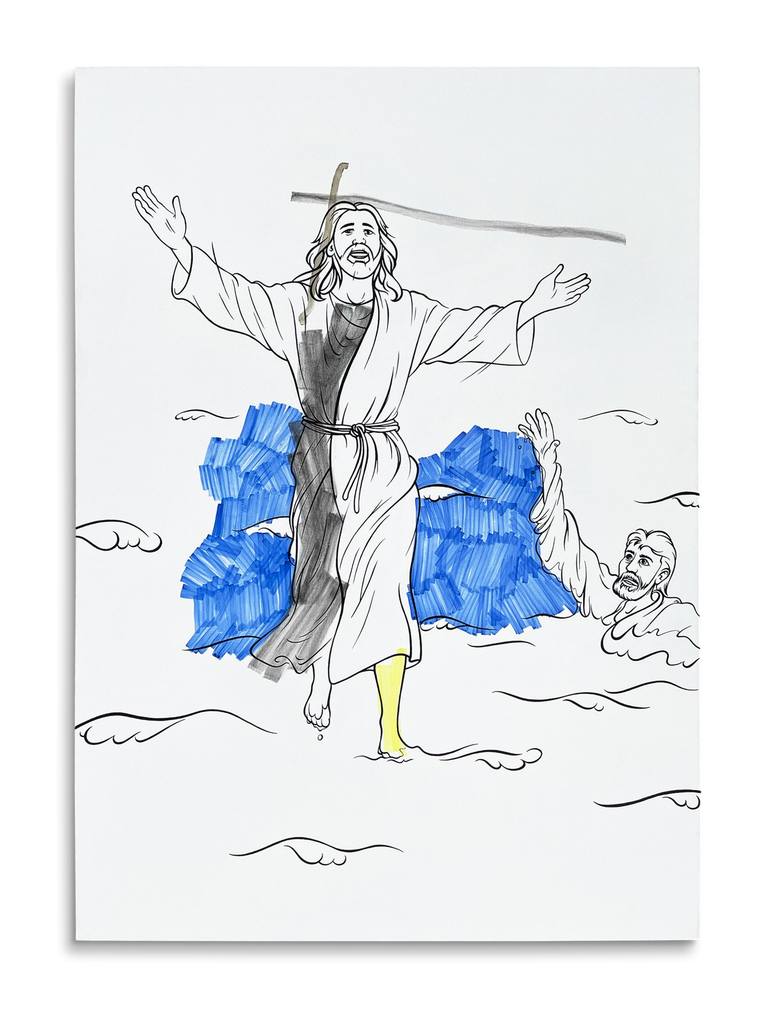 people in water Painting by Gabrielius Mackevicius | Saatchi Art