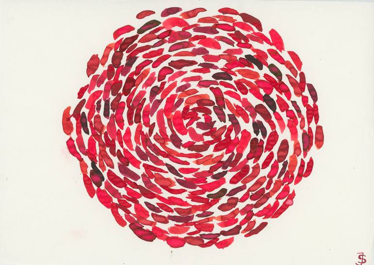 Red Rose Drawing by Jay See | Saatchi Art