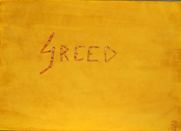 7 Greed Drawing by Jay See | Saatchi Art