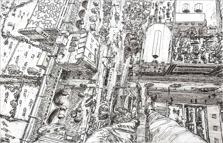 Journey of Life Down Rye Lane 7 Drawing by Nicholas Cobb | Saatchi Art