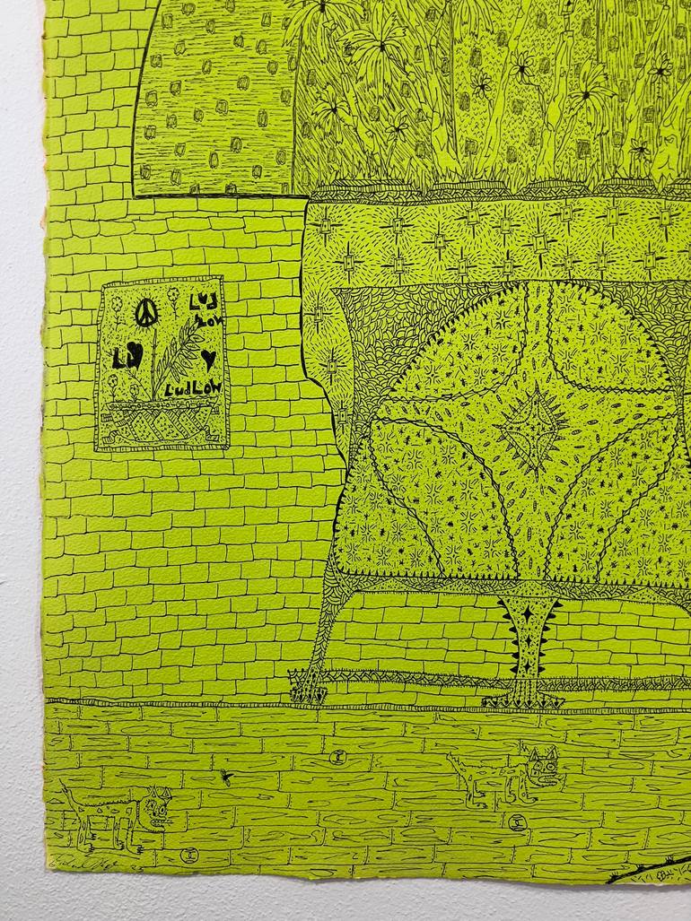 Lime Stanton Street Drawing by Michael Stiegler | Saatchi Art