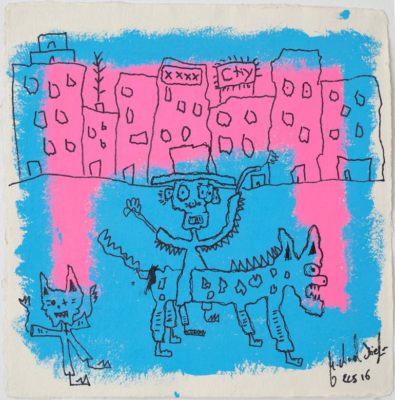 Friends on Bowery - Savannah Painting by Michael Stiegler | Saatchi Art