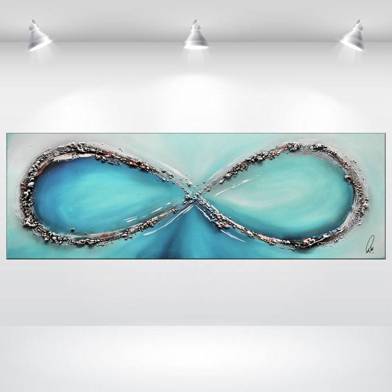Blue Infinity - Abstract Painting Acrylic Canvas Art Wall Art Large ...