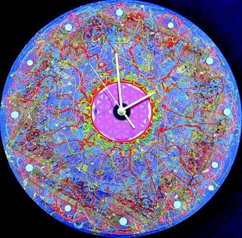 WALL CLOCK MANDALA - Eye of the Universe Painting by Universe And Art ...