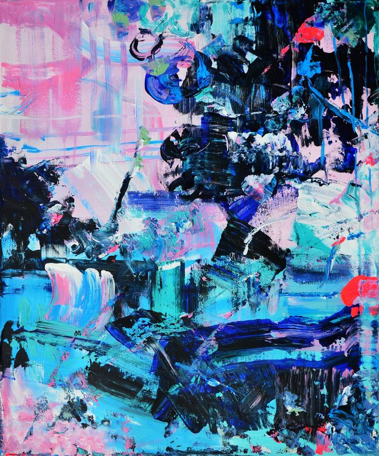 Tropical garden abstract painting. (Sold in London) Painting by Bat ...