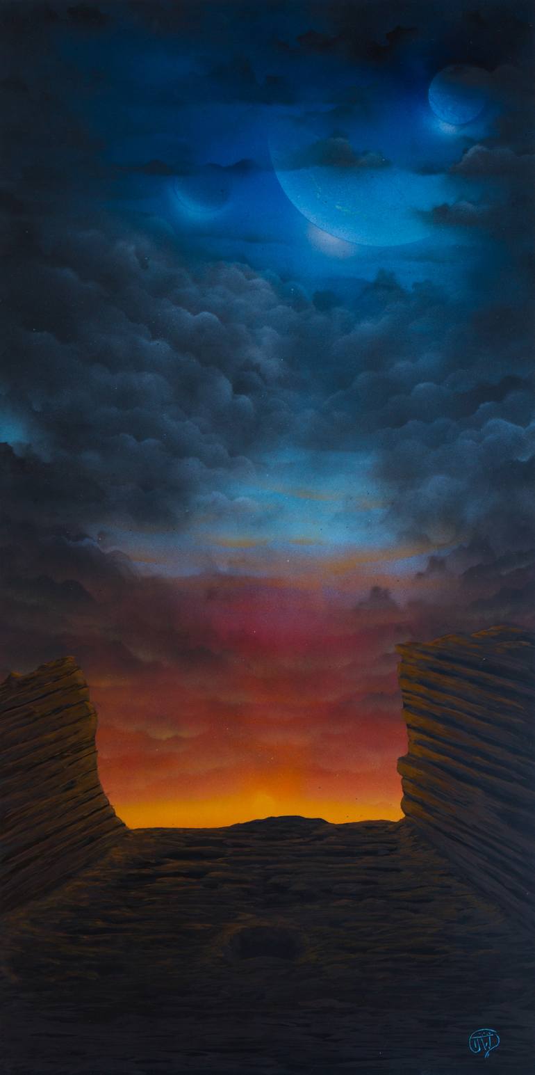 Fantasy Red Rocks Painting by Tyrone Webb | Saatchi Art