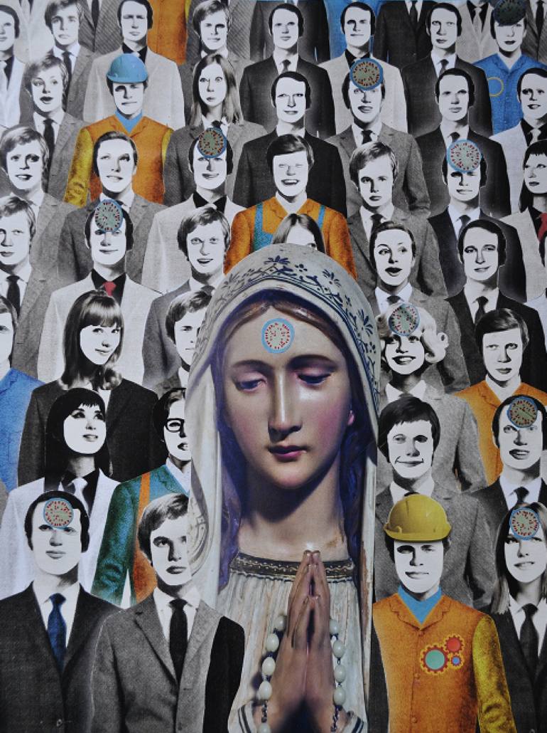 Collage Of The Paintings Of The Virgin Mary: Blessed Mother Of God ...