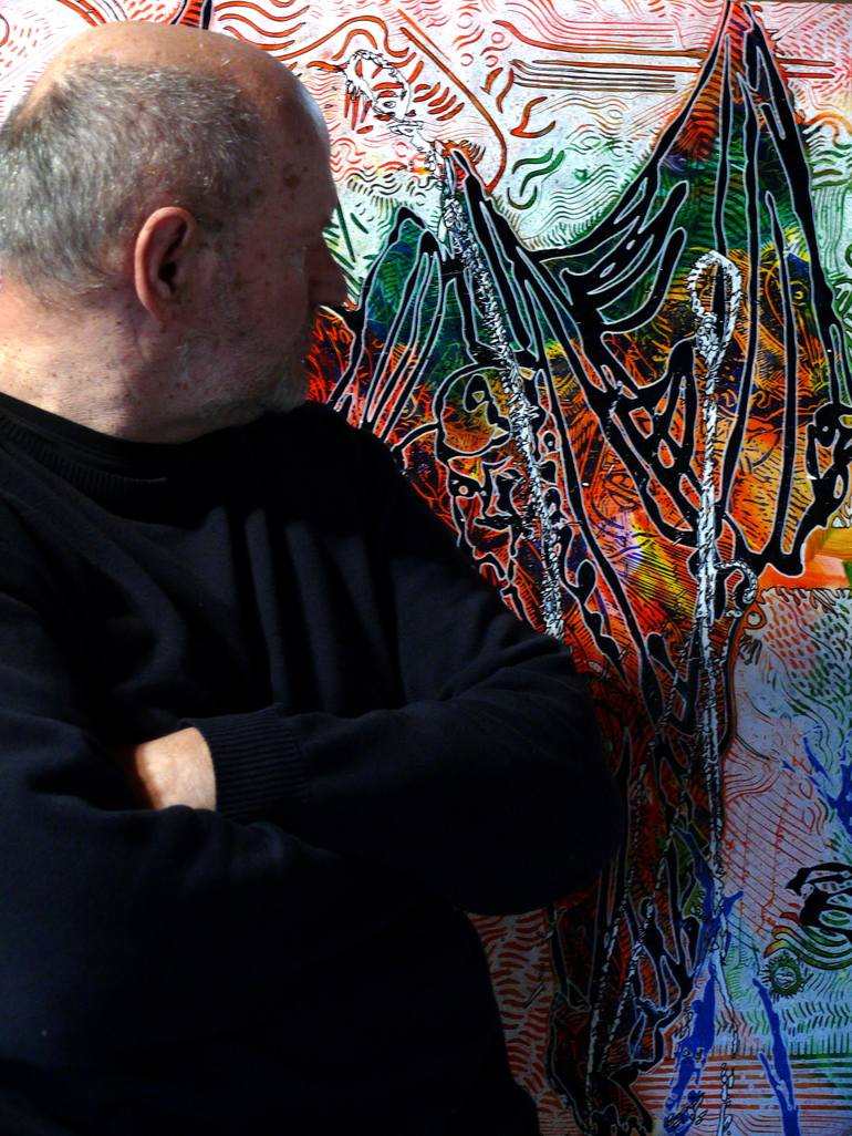 ALIENS CODE FOR PEACE 2 Painting by Igor Eugen Prokop | Saatchi Art