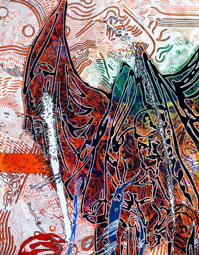 ALIENS CODE FOR PEACE 2 Painting by Igor Eugen Prokop | Saatchi Art