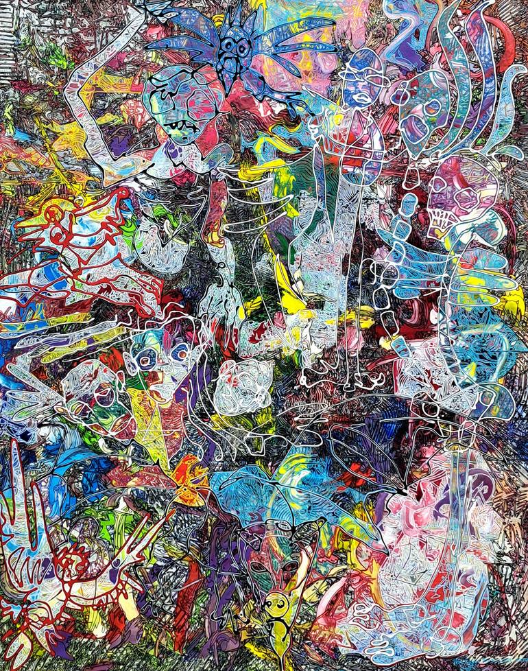 IMMORAL EVOLUTIONARY DEAD END Painting by Igor Eugen Prokop | Saatchi Art