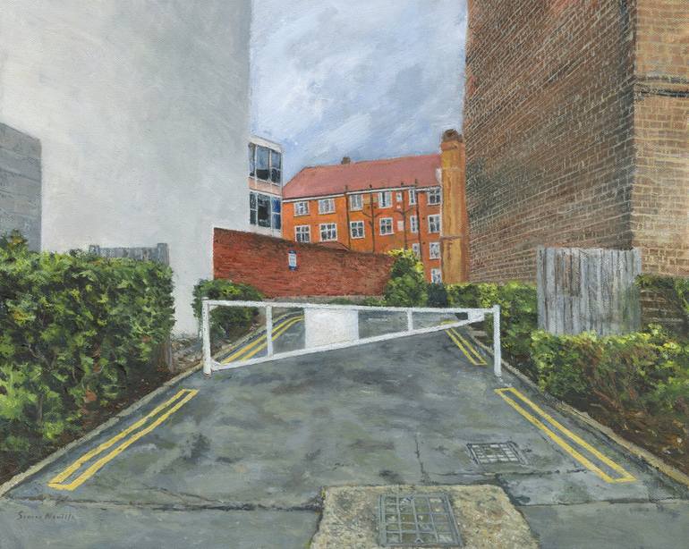 Entrance to Buildings Painting by Simon Neville | Saatchi Art