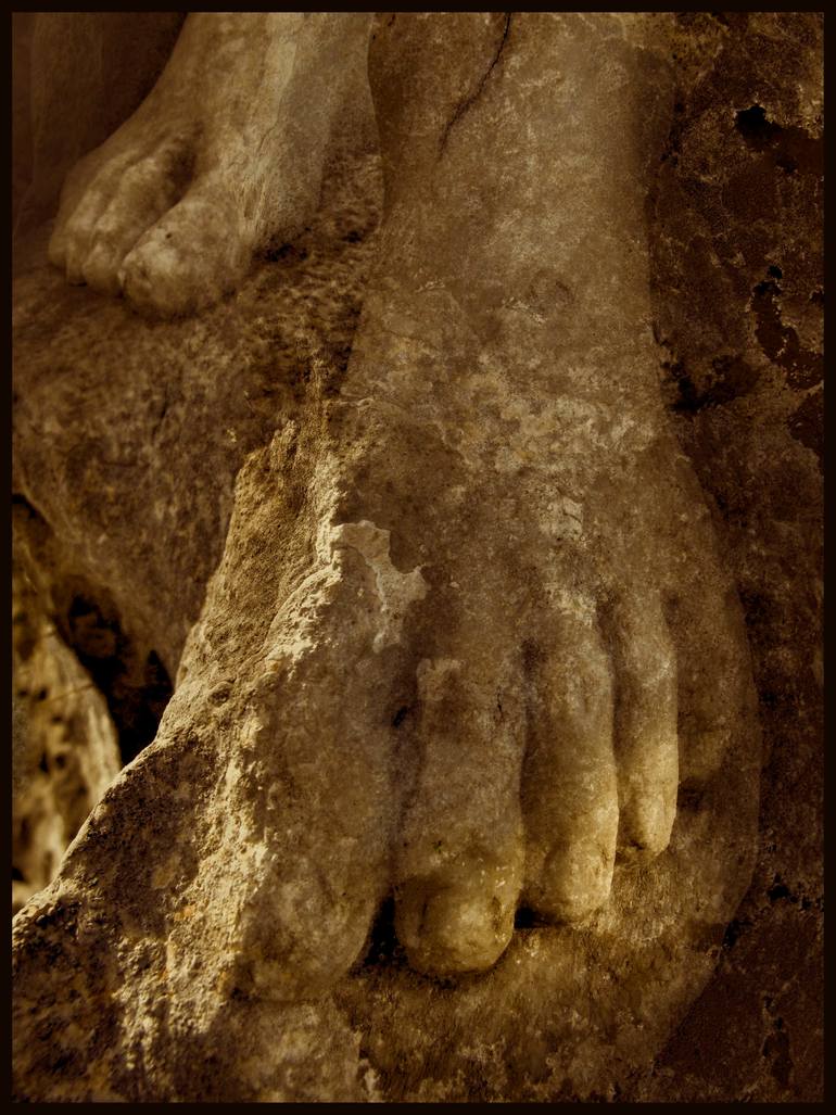 ancient feet in stone Photography by Algis Kemezys | Saatchi Art