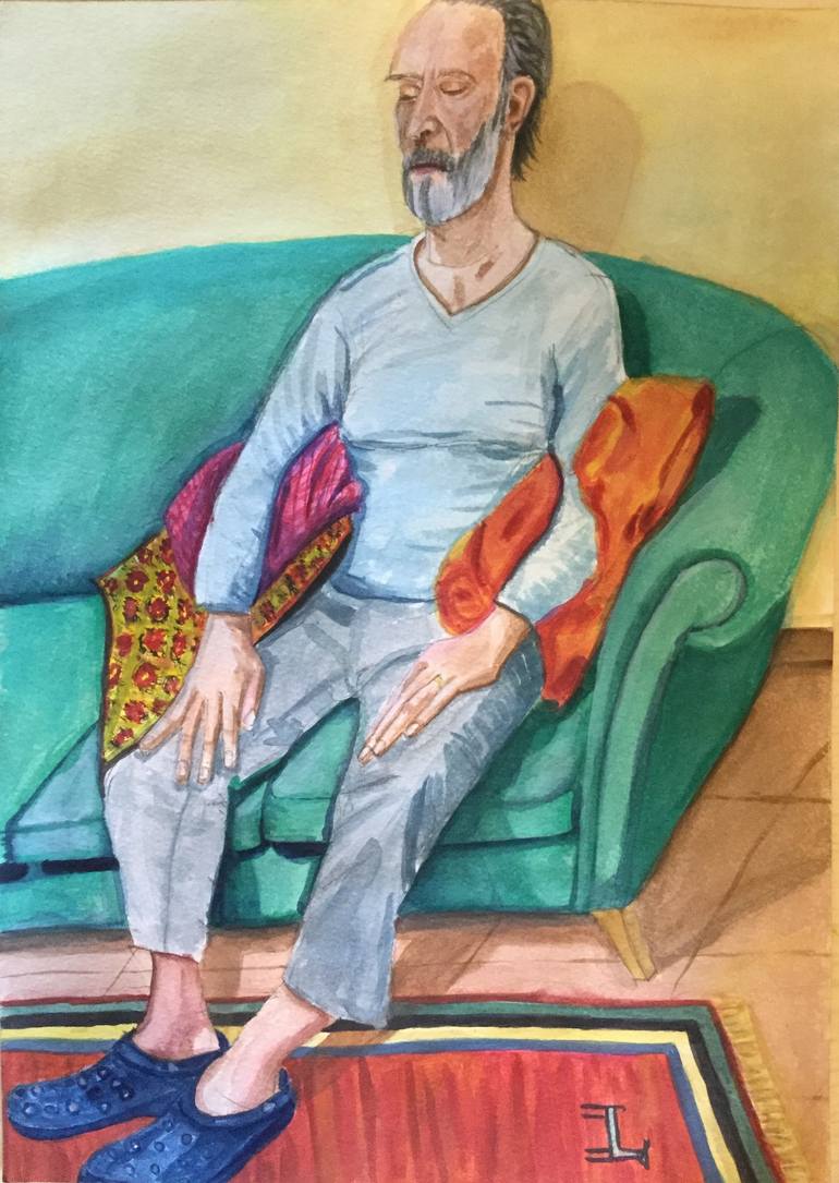 Meditation Painting by Daphna Markman | Saatchi Art