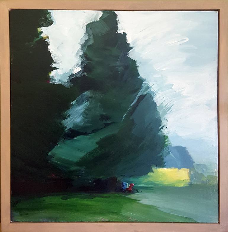 The Tree Next Door Painting by Ellen Howell | Saatchi Art