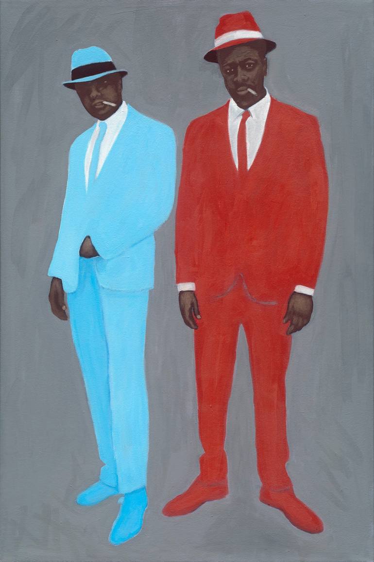 Two Dudes Painting by John Ross | Saatchi Art