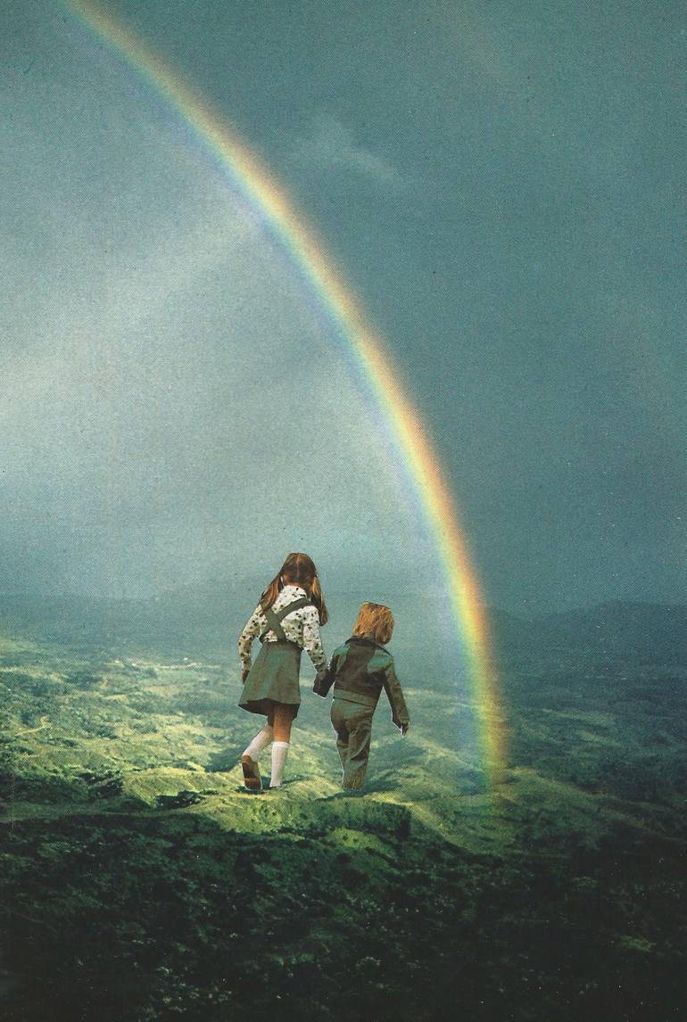 The rainbow of hope Collage by Maya Land | Saatchi Art