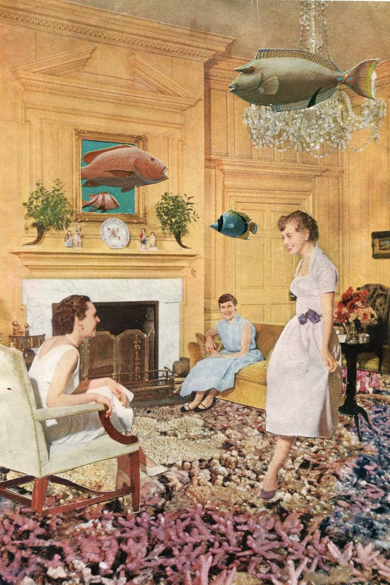 Underwater life Collage by Maya Land | Saatchi Art