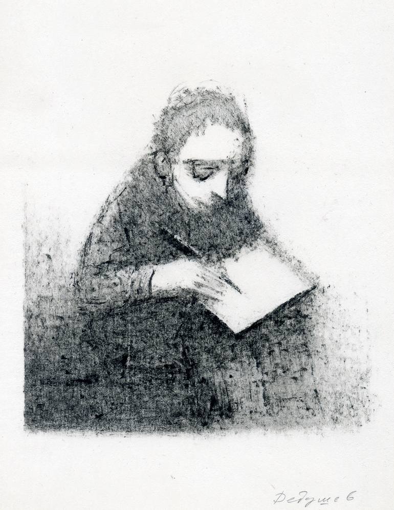 Drawing boy Drawing by Alexander Dedushev | Saatchi Art