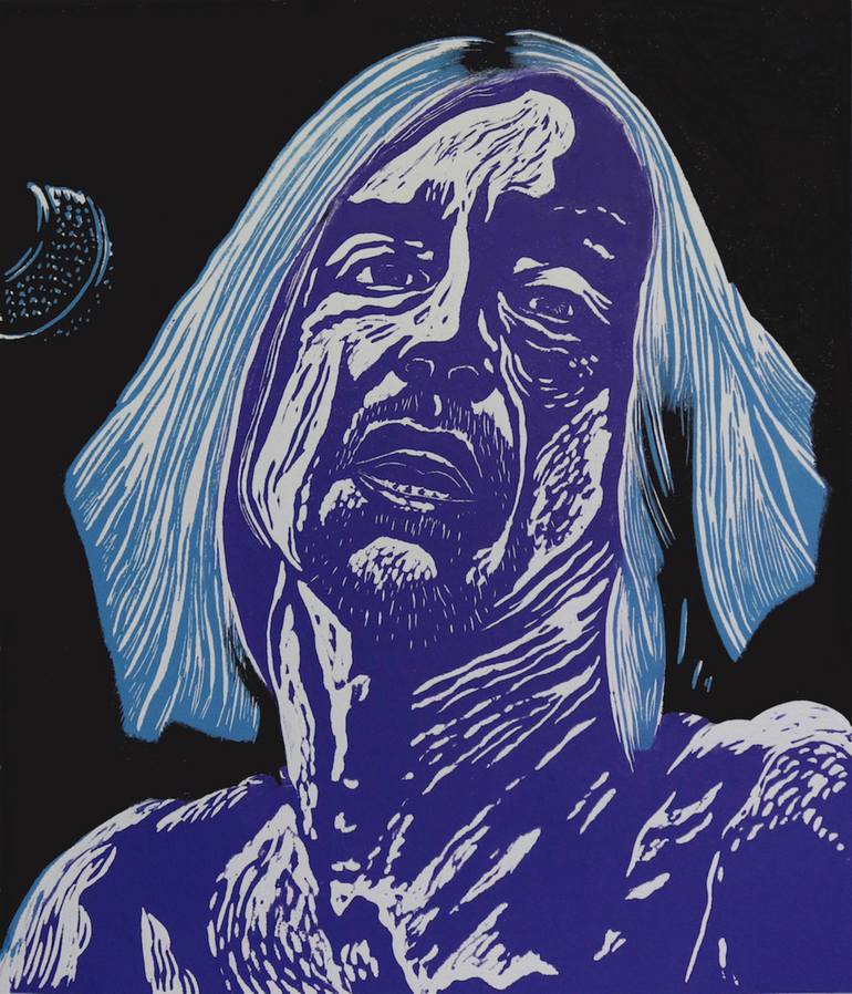 Iggy Pop (Purple) - Limited Edition of 68 Printmaking by Linda Landers ...