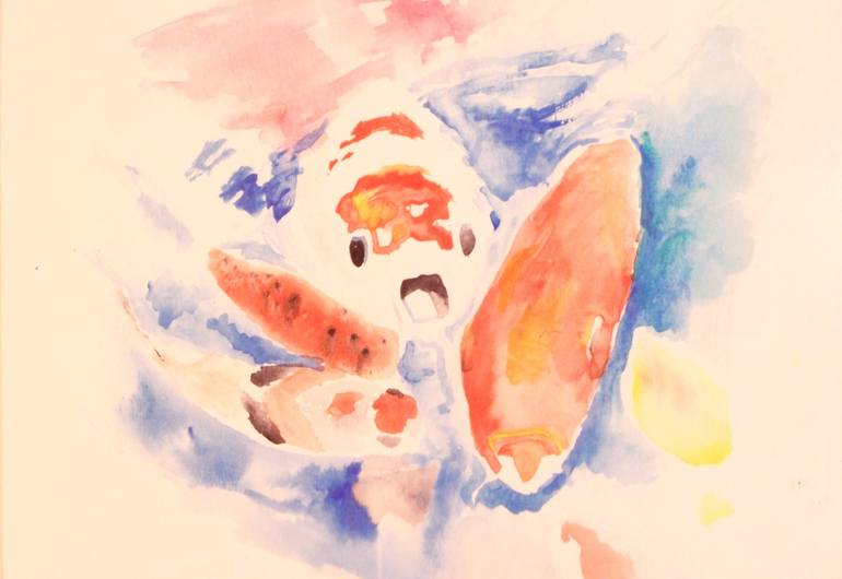 Koi Pond Painting by Charlene Hill | Saatchi Art