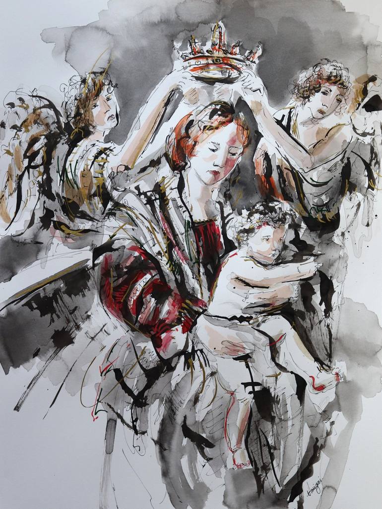 Unconditional Love Drawing by Antigoni Tziora | Saatchi Art