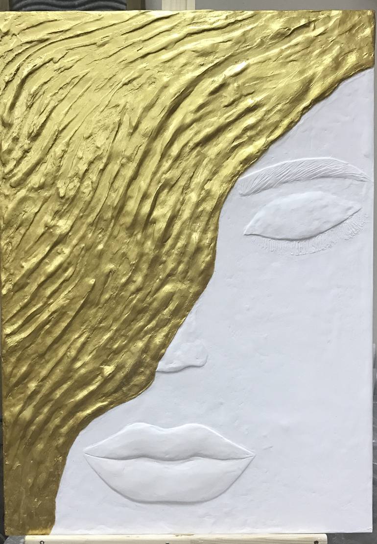 Gold and Lips Installation by Natali Tantsyra | Saatchi Art