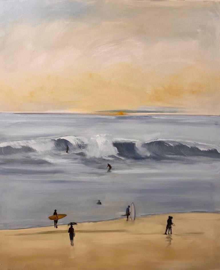 Marble Stone Beach Painting by Romuald Musiolik | Saatchi Art