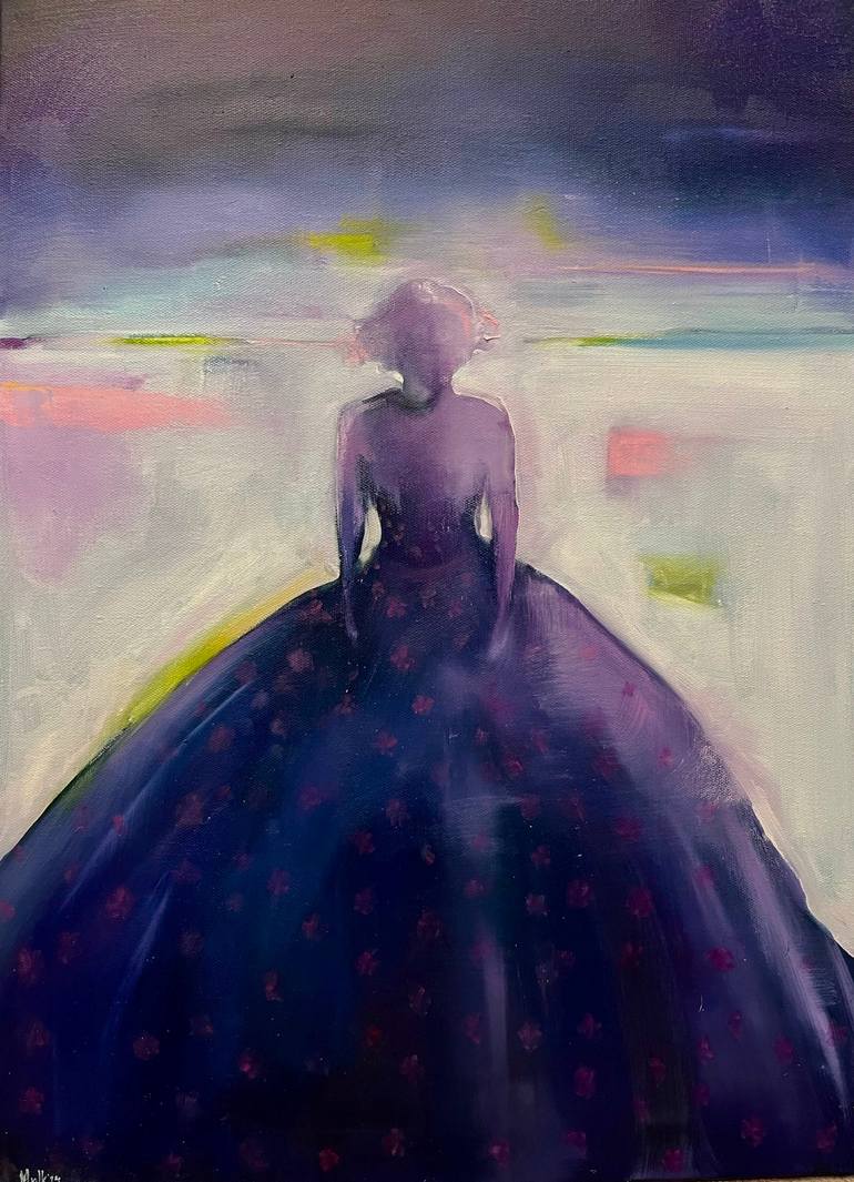 Madame a blue Painting by Romuald Musiolik | Saatchi Art