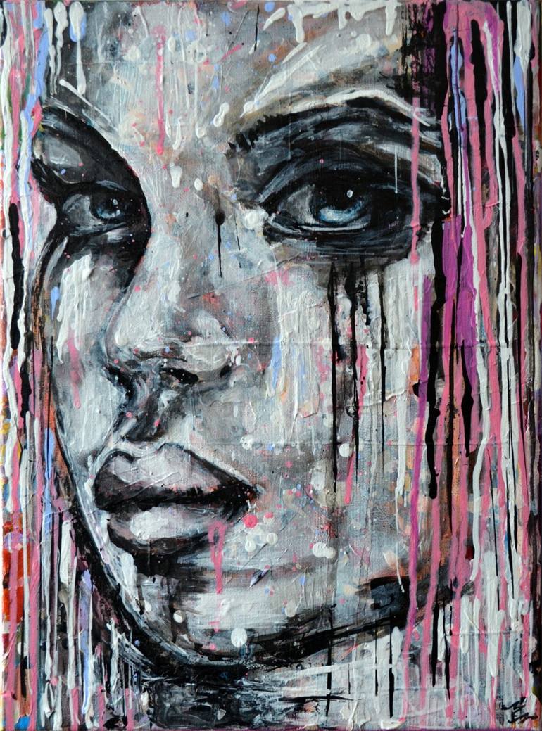 Just do not Cry Painting by Misty Lady | Saatchi Art