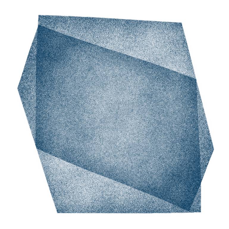 Midnight Blue: Soft Geometry - Open Edition Printmaking by Jessica ...