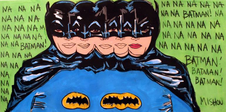 Batman Loop Painting by Mishou Sanchez | Saatchi Art