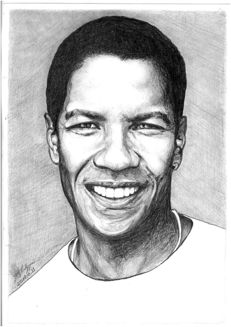 Denzel Washington Portrait Drawing by Attila Hodgyai | Saatchi Art