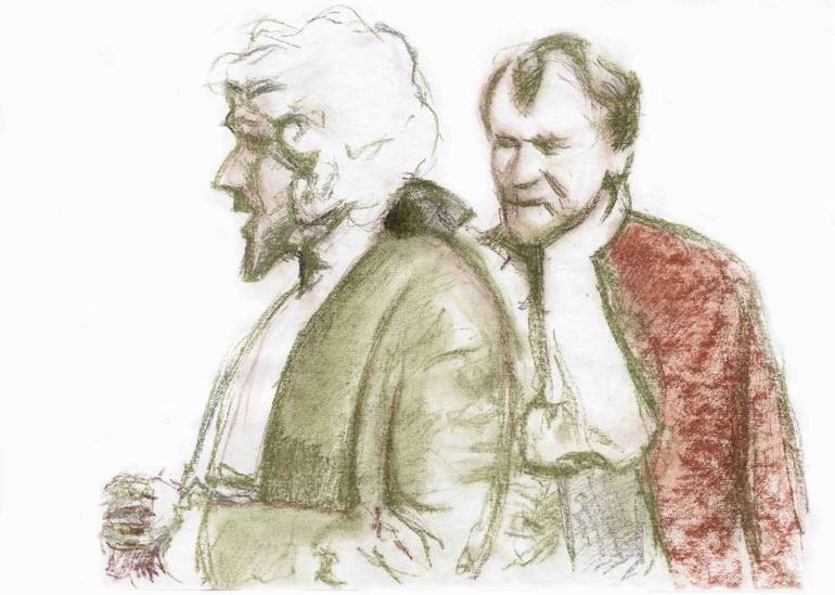 Two men (522) Drawing by Liudmila Kazmina | Saatchi Art