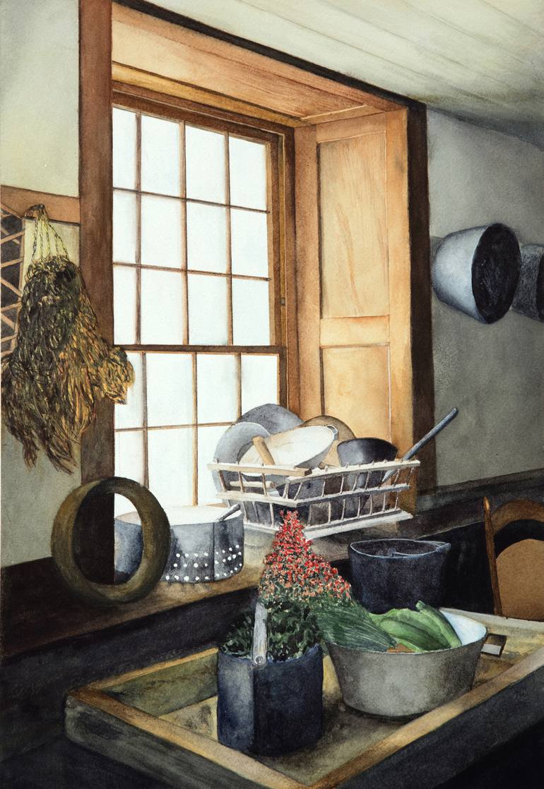 Shaker Kitchen Painting by Fran Del Re | Saatchi Art