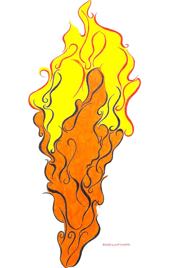 Fuoco Drawing by Dorota Anna Undrych | Saatchi Art
