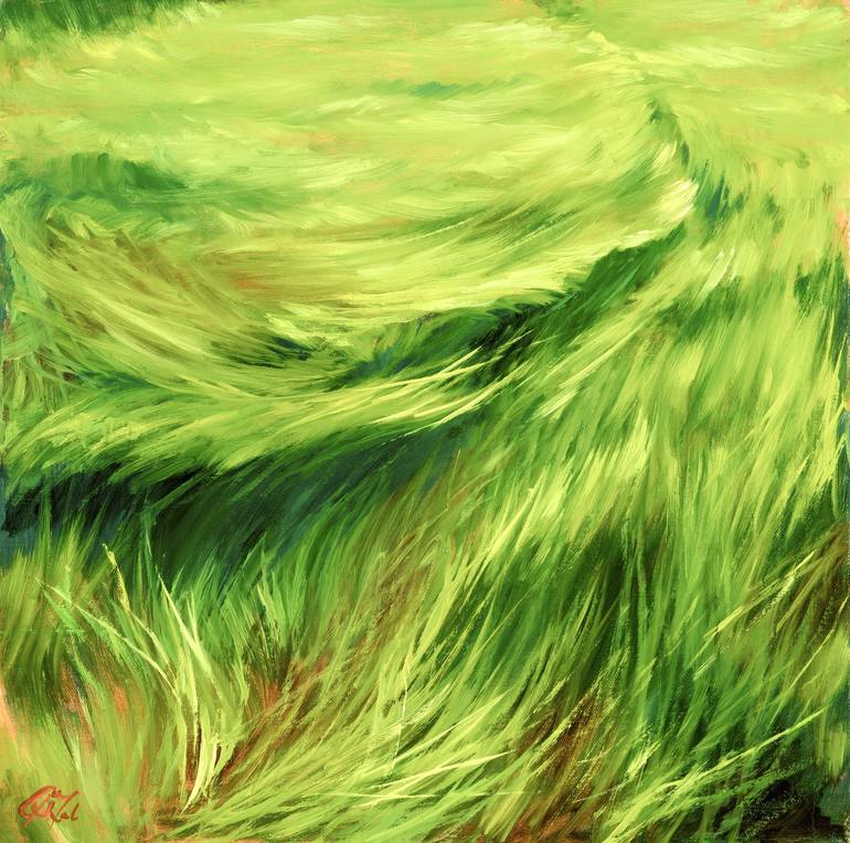 Green Wave Painting by Jessica Dalrymple | Saatchi Art