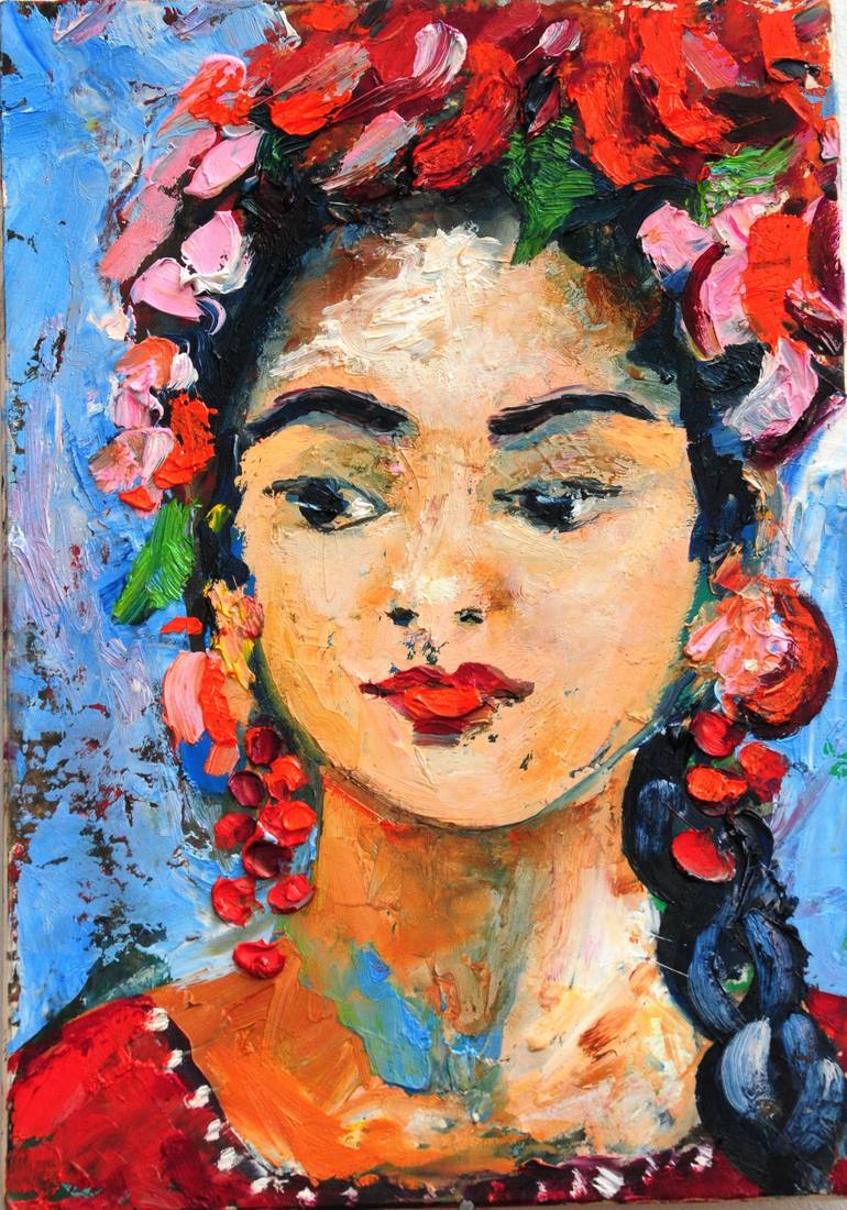 Perlas portrait Painting by Lela Geleishvili | Saatchi Art