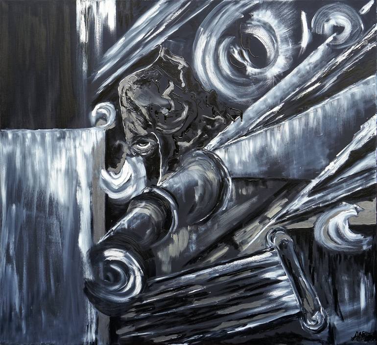 Behind the shadows 2 Painting by Gabriela Prosszer | Saatchi Art