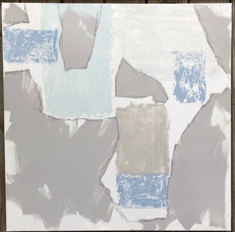 “Landbirds & Twigs” series, #3 Painting by Sabine French | Saatchi Art