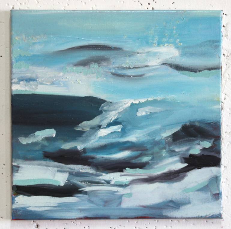 Vue de la mer agitée Painting by Marine McCormick | Saatchi Art