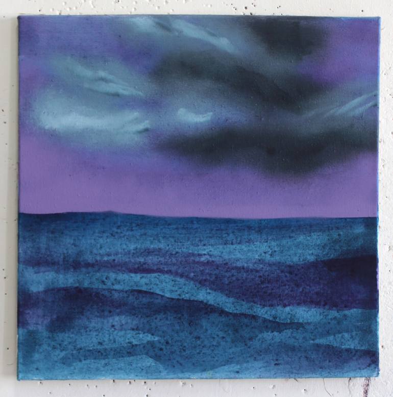 Vue de la mer, orage1 Painting by Marine McCormick | Saatchi Art