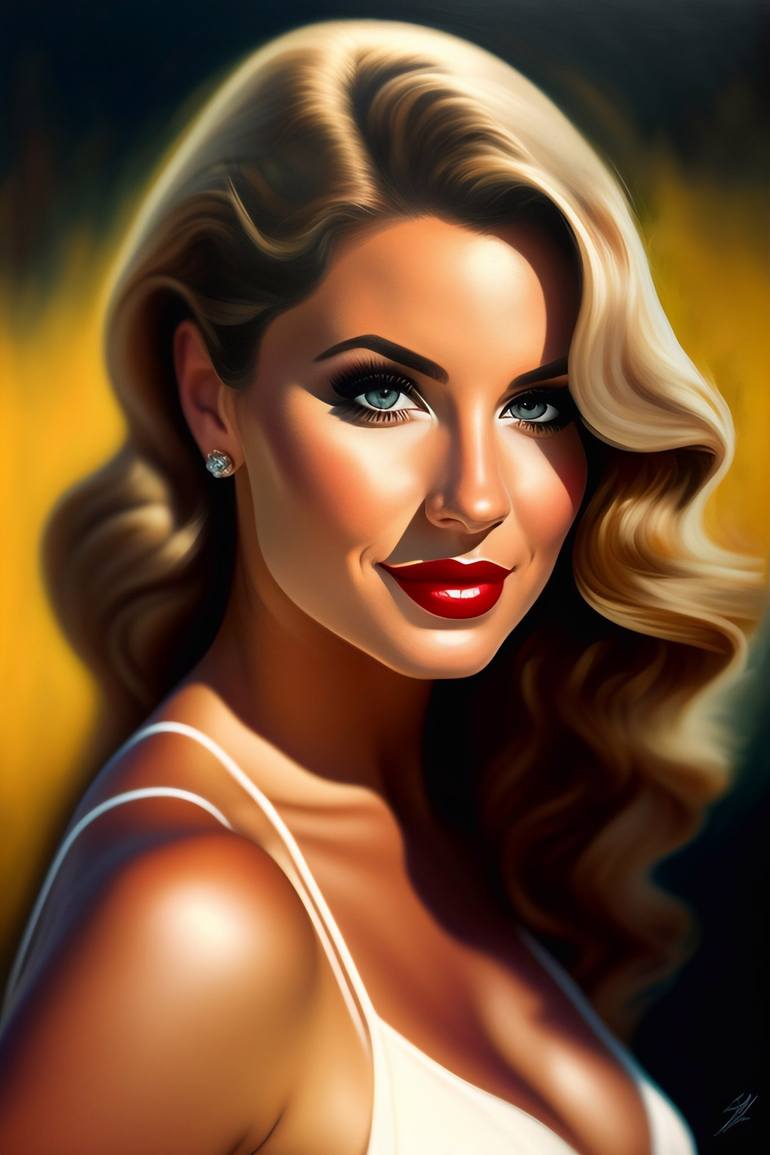 Pin-up Girl #13 Digital by Dmitry O | Saatchi Art