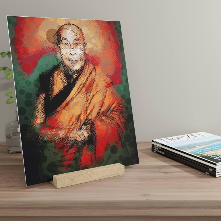Dalai Lama Painting by Dmitry O | Saatchi Art