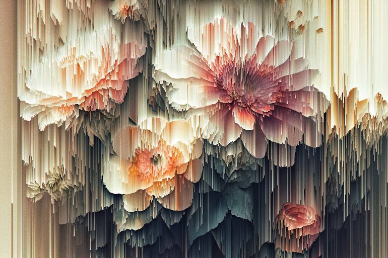 Glitch Flowers #3 Digital by Dmitry O | Saatchi Art