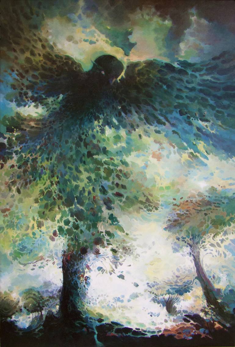 Anamorphosis Painting by Genevieve Penloup | Saatchi Art