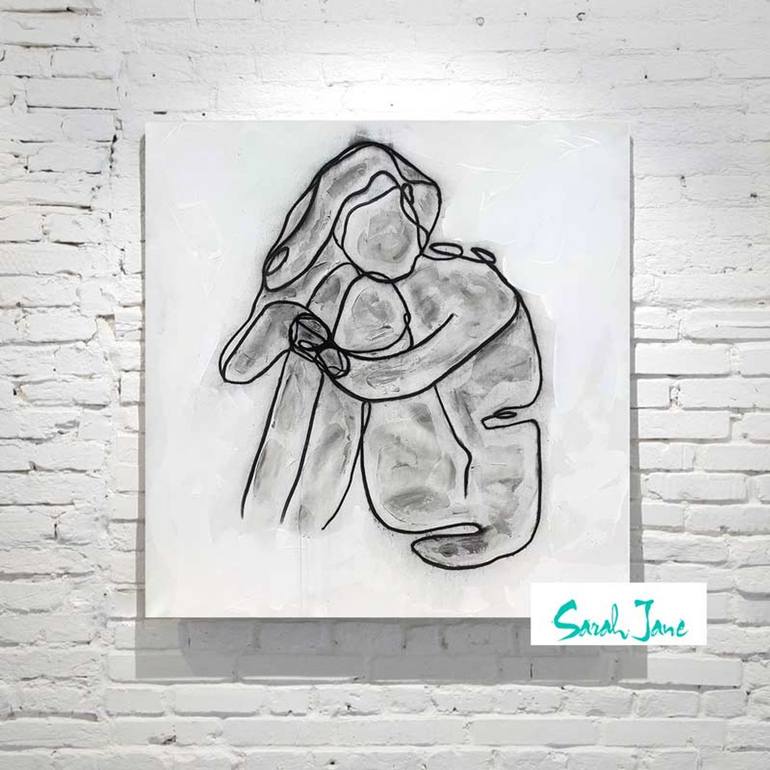 Linear XI | 2022 Grateful Woman Painting by Sarah Jane from Modern ...