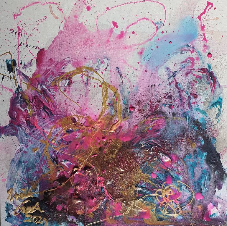 La vie en rose Painting by Ursula Gnech | Saatchi Art Israel
