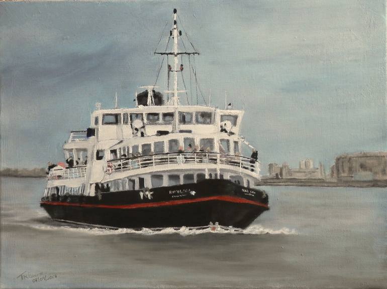Ferry Across The Mersey Painting by Trevor Smith | Saatchi Art