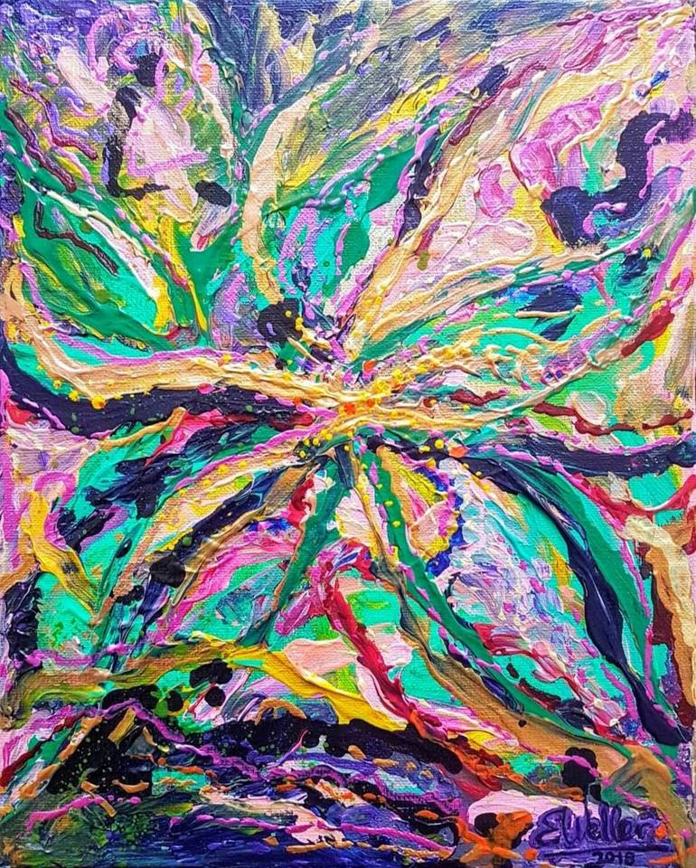 Y'all seem to blossom, did I forget to bloom? Painting by Eva Weller ...